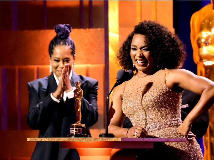 Angela Bassett Kisses Regina King After Historic Oscar Honor
