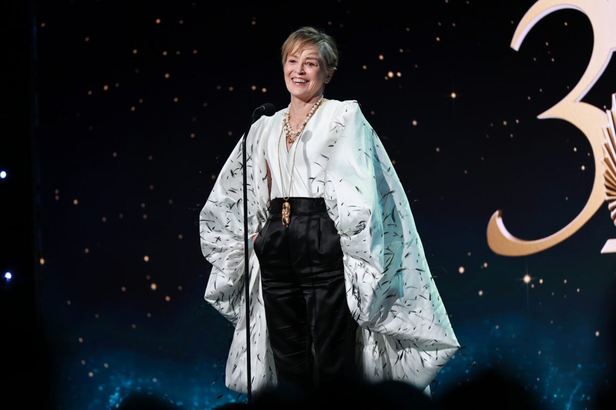 Sharon Stone Reenacts THAT 'Basic Instinct' Moment