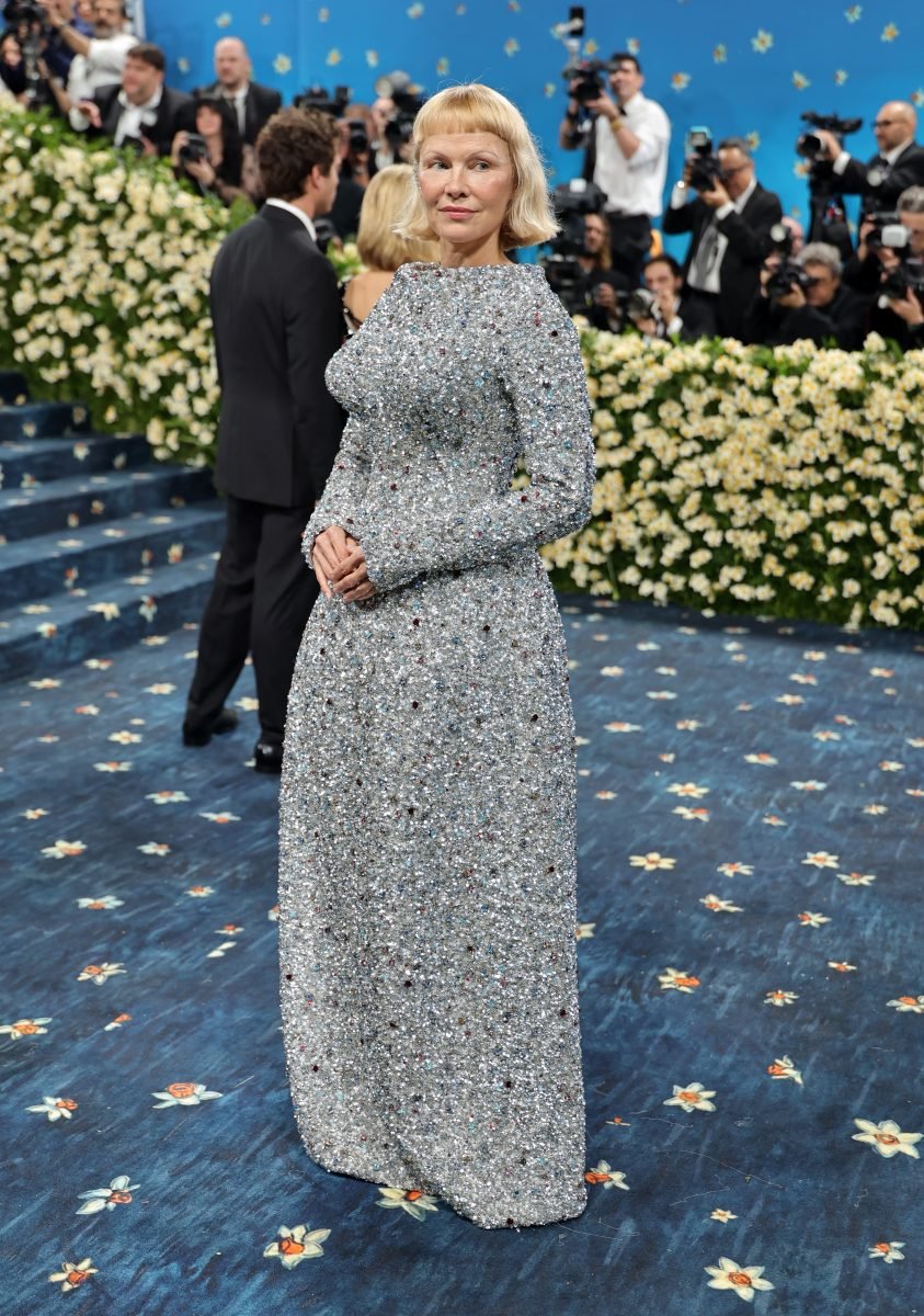 Pamela Anderson Dazzles in Bold, 'Barefaced' Met Gala Look
