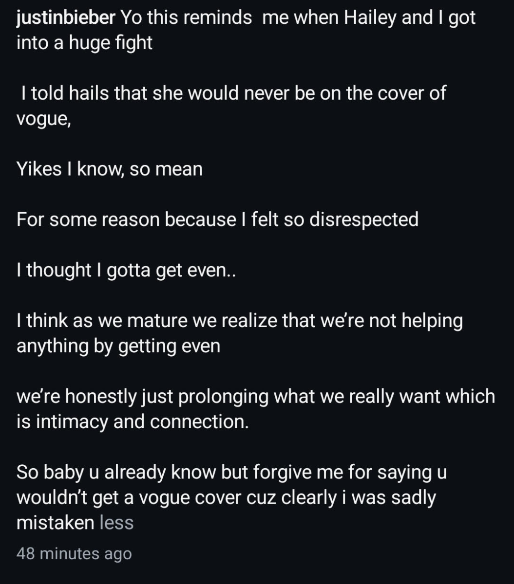 Justin Bieber Confesses to Insulting Hailey, Begs Her Forgiveness