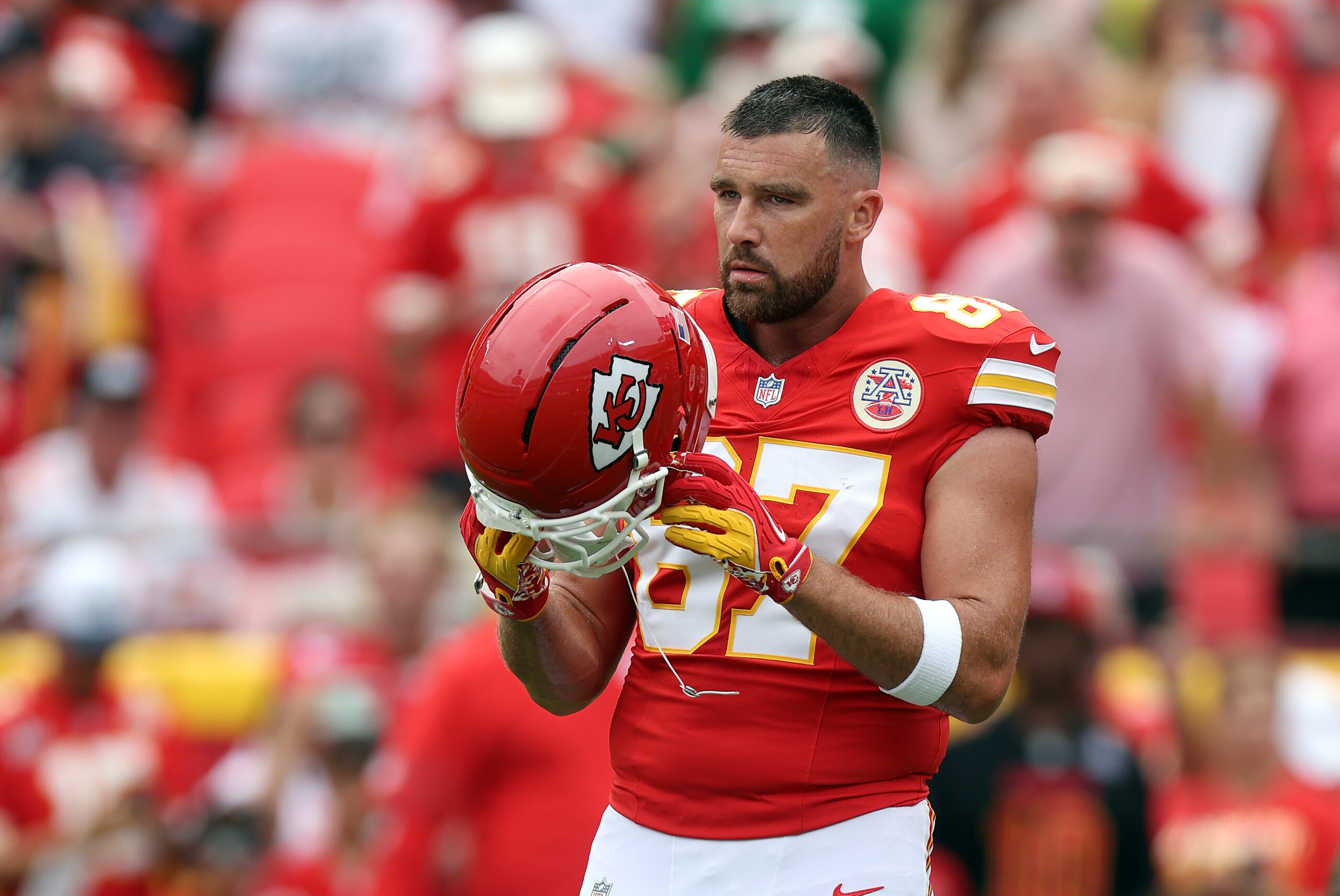 Travis Kelce Clowned Hard for Wearing Rashee Rice 'Free 4' Shirt